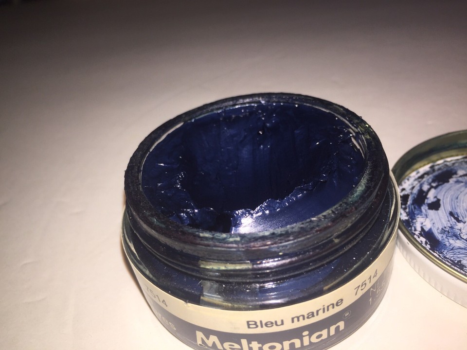 NAVY BLUE Color Boot & Shoe CREAM POLISH Leather MELTONIAN 7514 Bleu ...