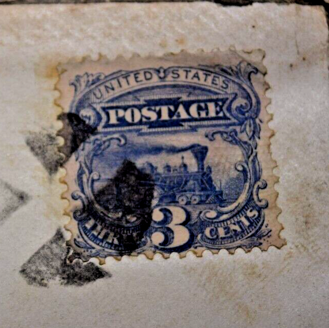 1869 US Stamp Scott #114 - 3 Cent Envelope - Locomotive - Used/NG/F f ...