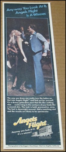 1978 Angels Flight Disco Pants Print Ad Advertisement Clipping Vintage ...