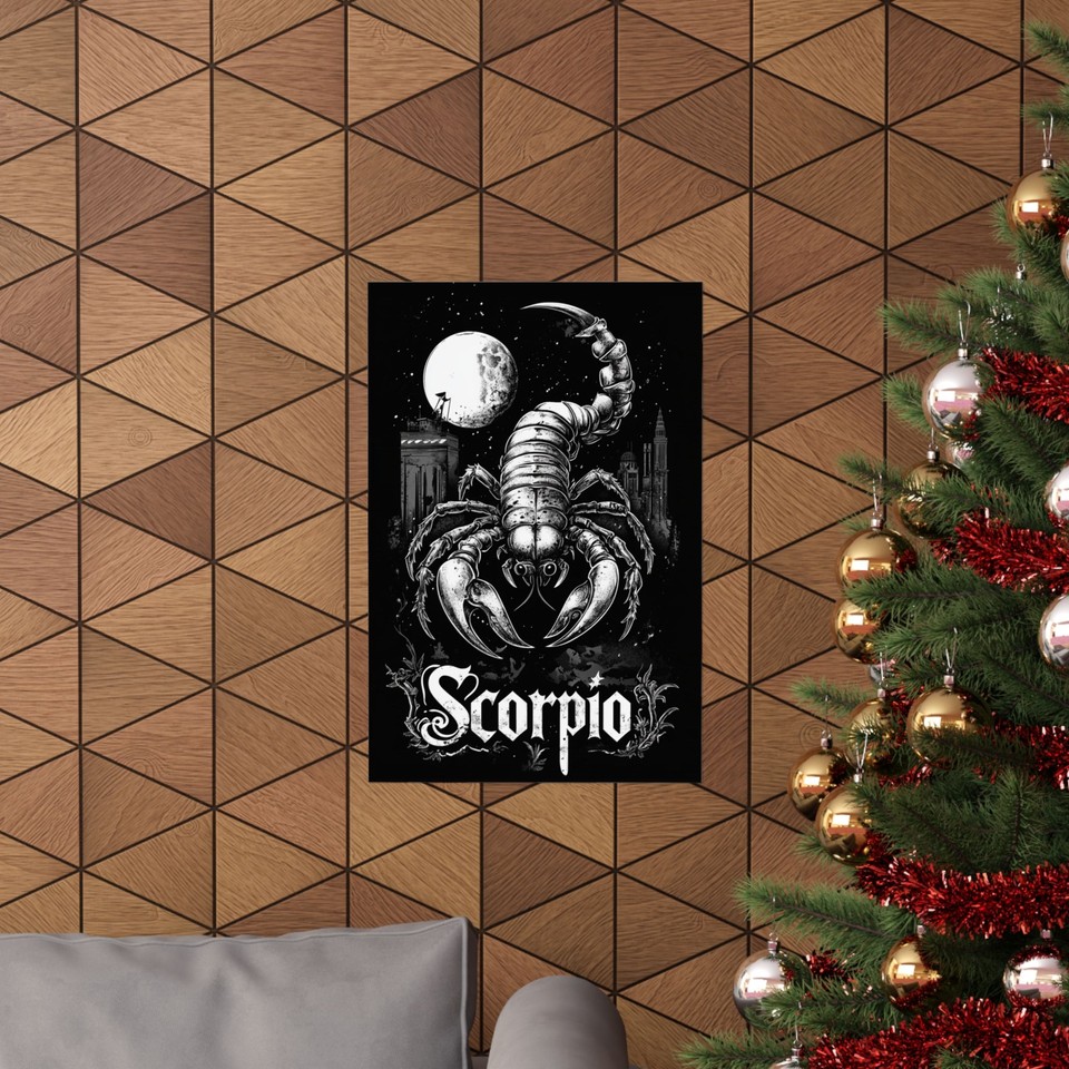 Scorpio Zodiac Sign Scorpion Esoteric Occult Astrology Poster Wall Art ...