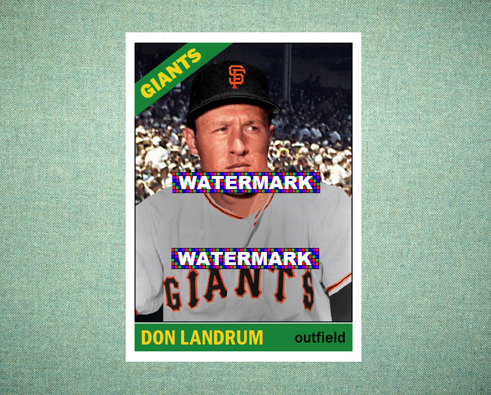 Don Landrum San Francisco Giants 1966 Style Custom Baseball Art Card | eBay