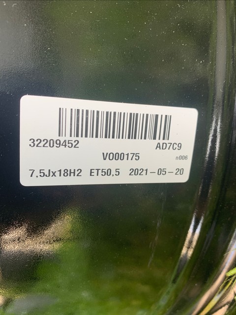 VOLVO XC60 18 " Diamantschliff Ersatz Alu Felge 32209452 7.5Jx18 ...