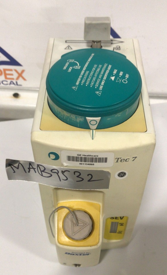 Tec 7 Sevoflurane Vaporizer By Datex Ohmeda-MAB- 9531-32-35-36-37 | eBay
