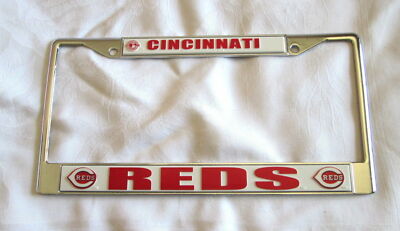 CINCINNATI REDS EMBOSSED CHROME LICENSE PLATE FRAME #03a - NEW | eBay
