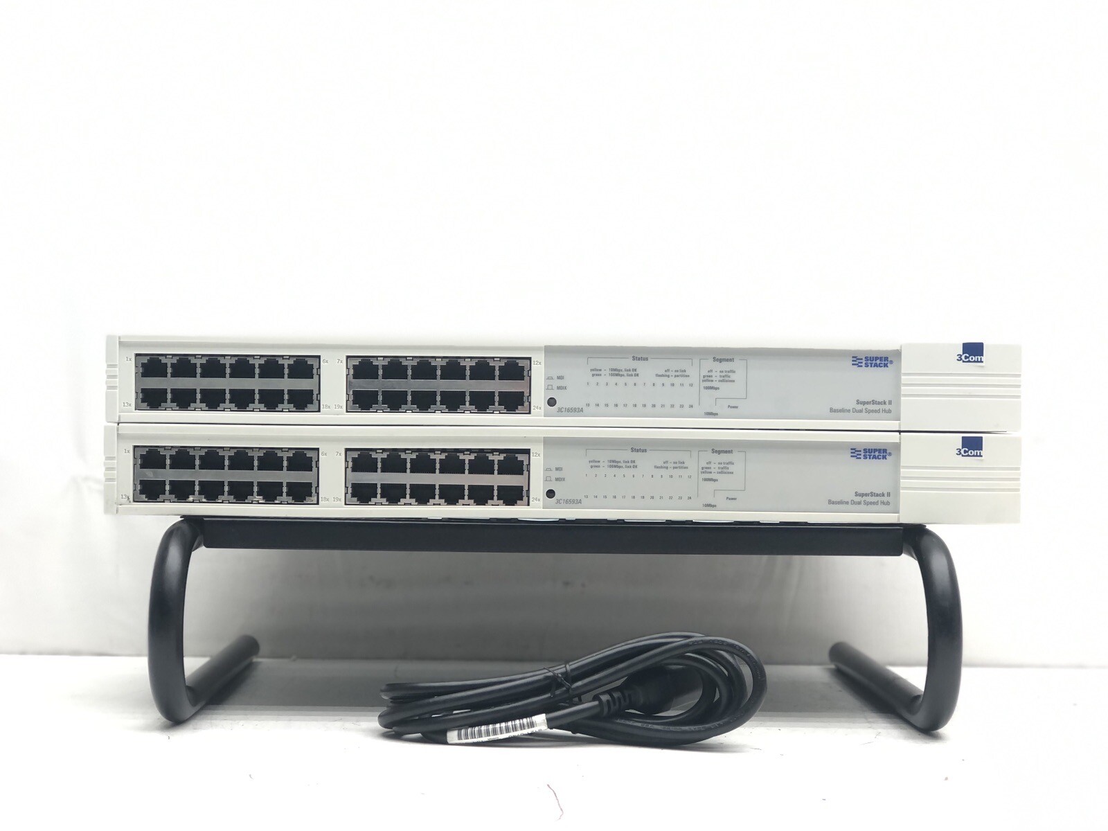 Lot of 2 3Com SuperStack II 3C16593A 24 Port Network Switch | eBay