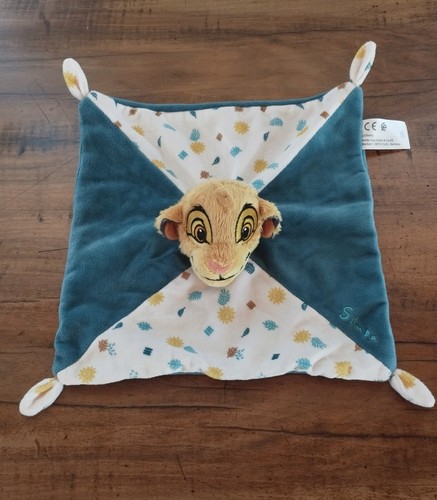 ⭐⭐⭐ Doudou Plat Carré Simba Blanc Vert Disney feuilles soleil | eBay