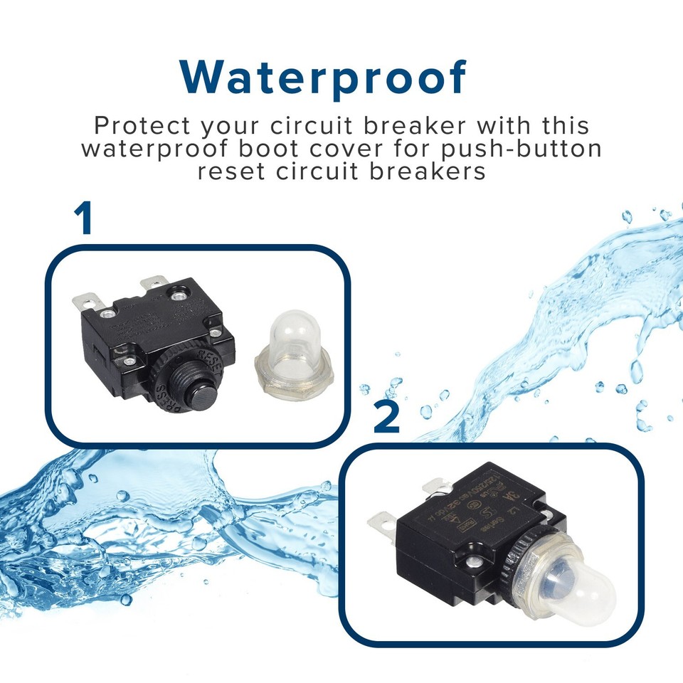 Waterproof Rubber Boot Cover for Push-Button Reset Circuit Breakers ...