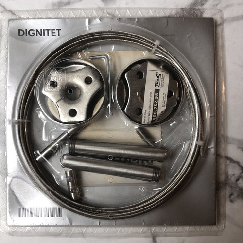 Ikea Dignitet Curtain Wire Rod Set Stainless Steel 600.752.95 Sealed 5m ...
