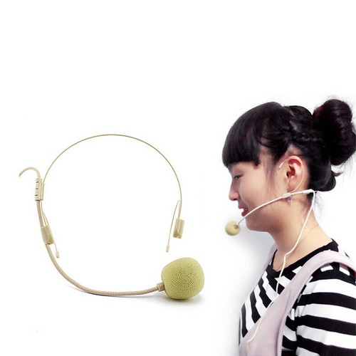 Dual Ear Hook Headset Head Microphone for Shure Wireless 4pin Mini Plug ...