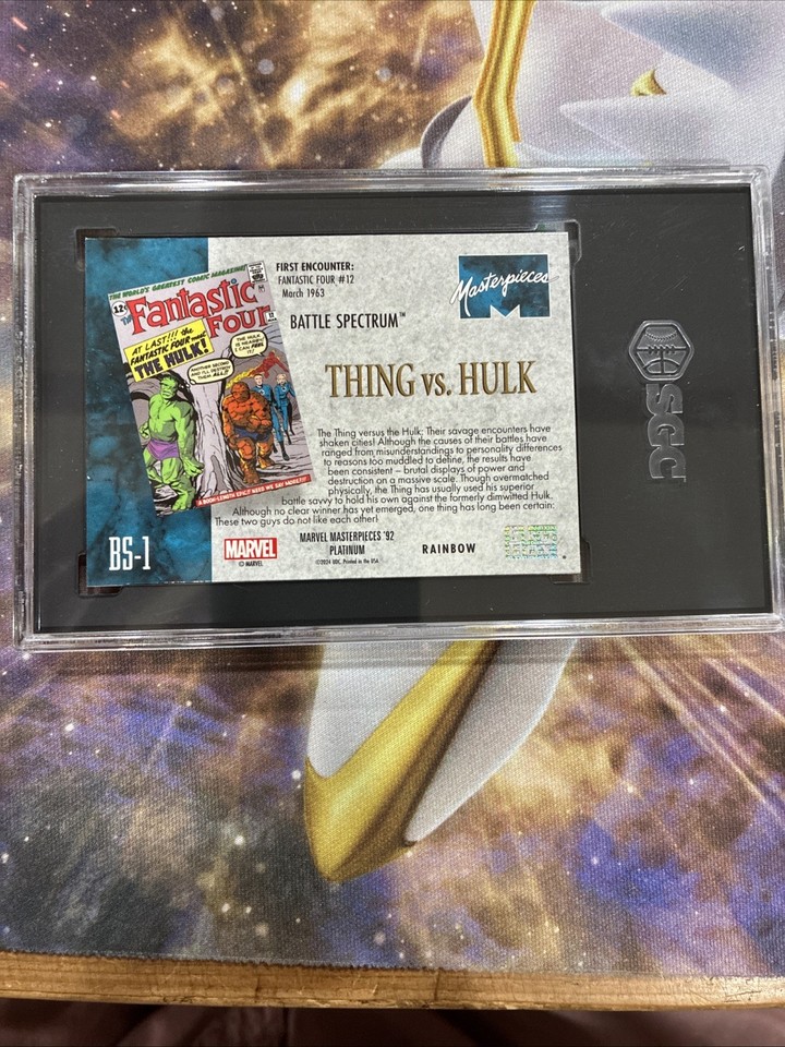 Thing vs Hulk Battle Spectrum Rainbow Marvel Masterpieces ’92 SGC 10 ...