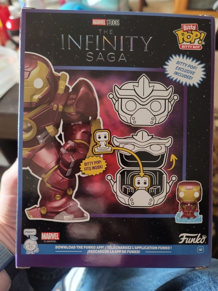 Funko Multiple: Marvel - Bitty Pop! Bitty Bot Hulkbuster with Iron Man ...