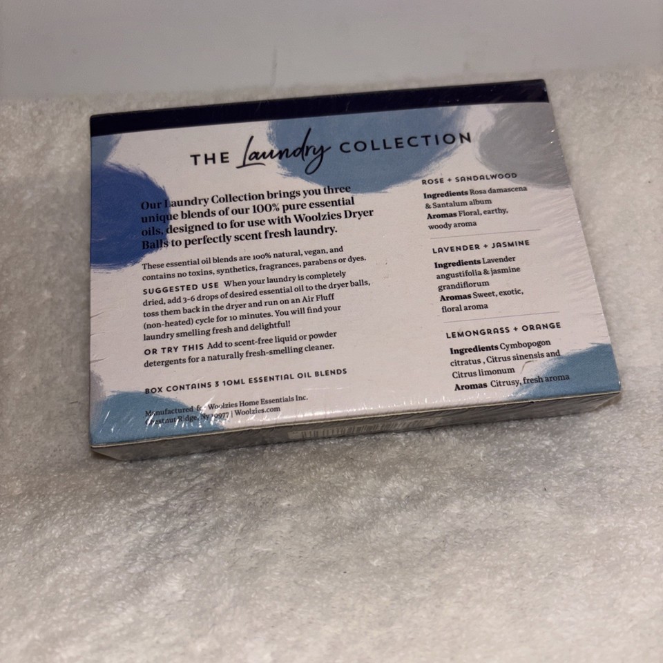 Woolzies Laundry Essential Oil Set Use with Wool Dryer Balls or Oil Diffuser 3pk | eBay