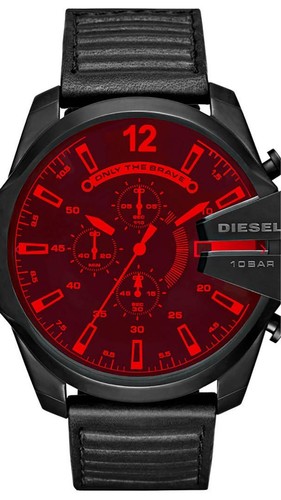 Diesel Watch Only The Brave Red Face Black Belt | eBay