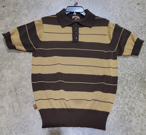 FB County Charlie Brown Shirt Polo Brown Khaki tan | eBay