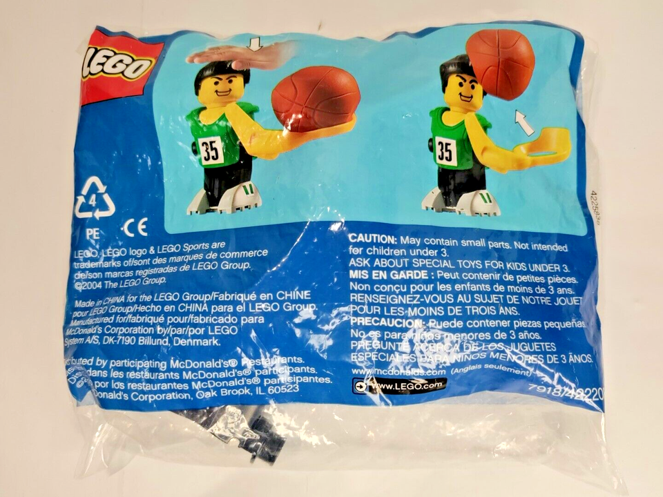 Lego 7918 McDonalds Sports #8 Basketball Player Happy Meal Toy New In ...