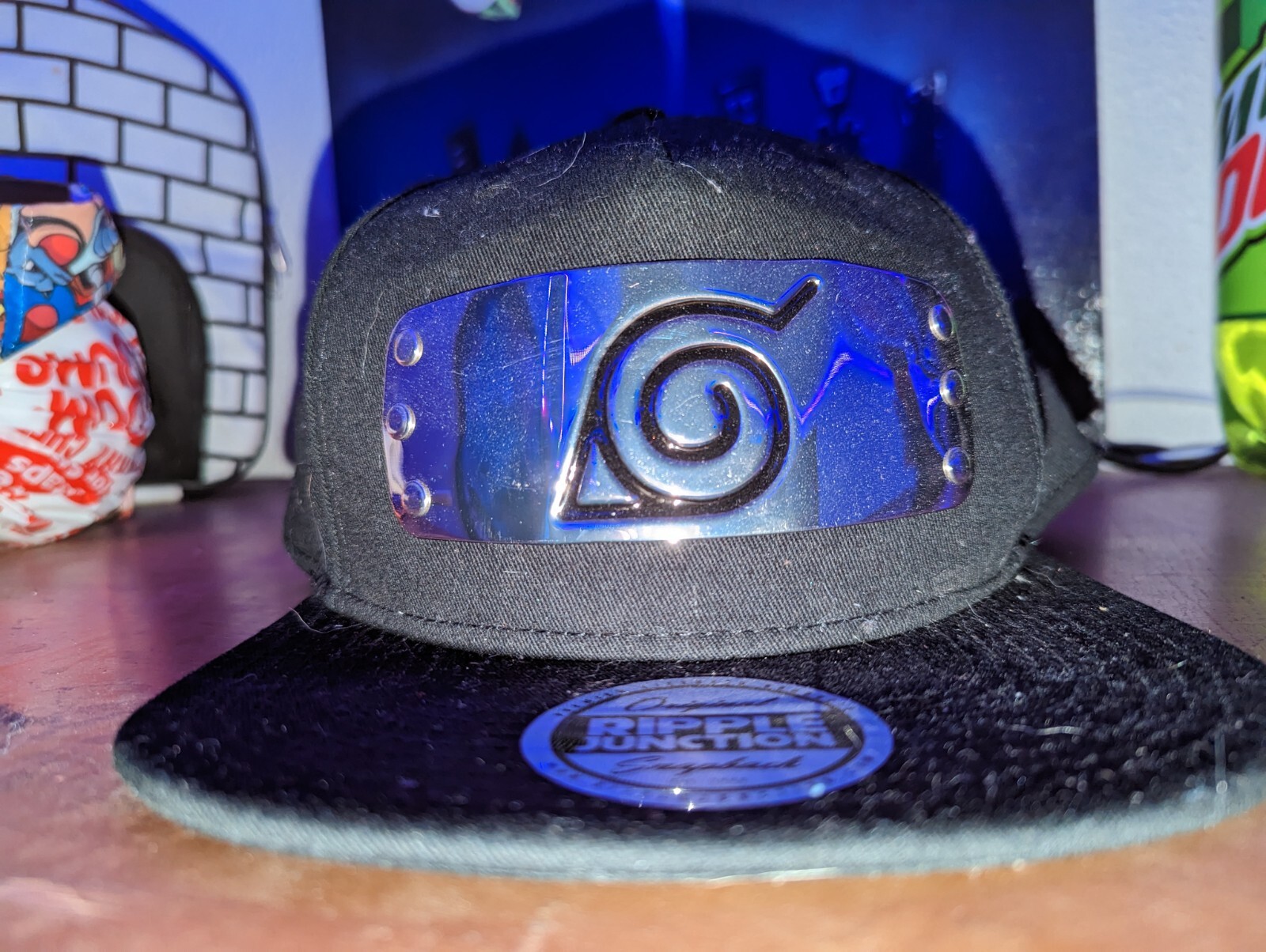 Naruto leaf village, Black Baseball Cap Hat OSFM Snap… - Gem