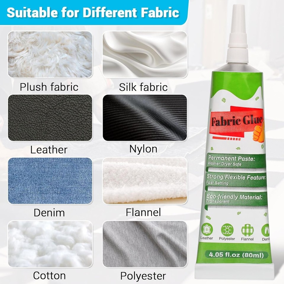 Fabric Glue Mighty Mend it Fabric Glue Permanent Clear Washable ...
