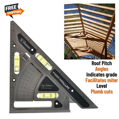 Pivot Speed Square Triangle Layout Tool Roof Frame Builder Angle Level ...