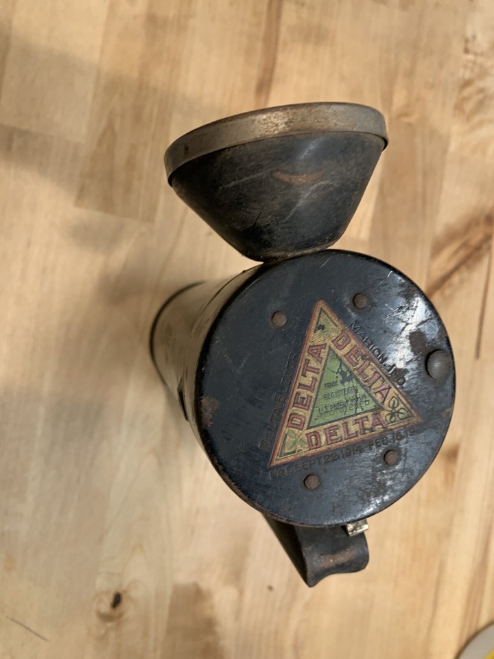 antique delta lantern 1914 with dry cell battery still inside | eBay