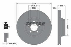 Textar 92123003 Brake Disc for sale online | eBay UK