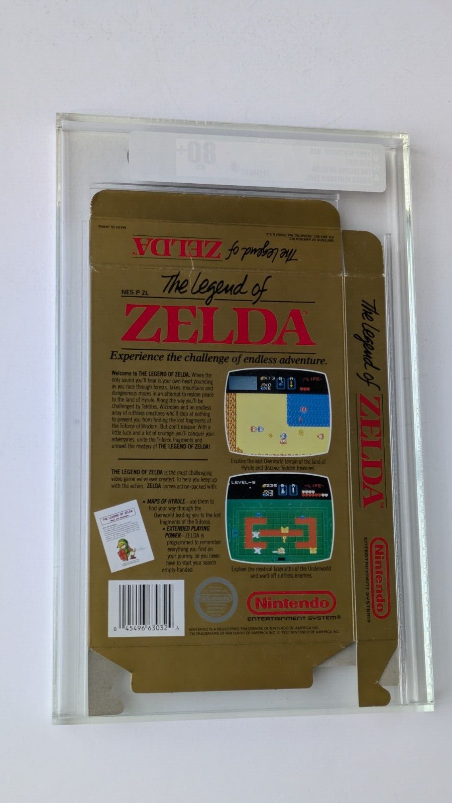 The Legend of Zelda Nintendo 1987 NES VGA 80+ NM 🌟Unfolded Box Flat! 🌟 ...