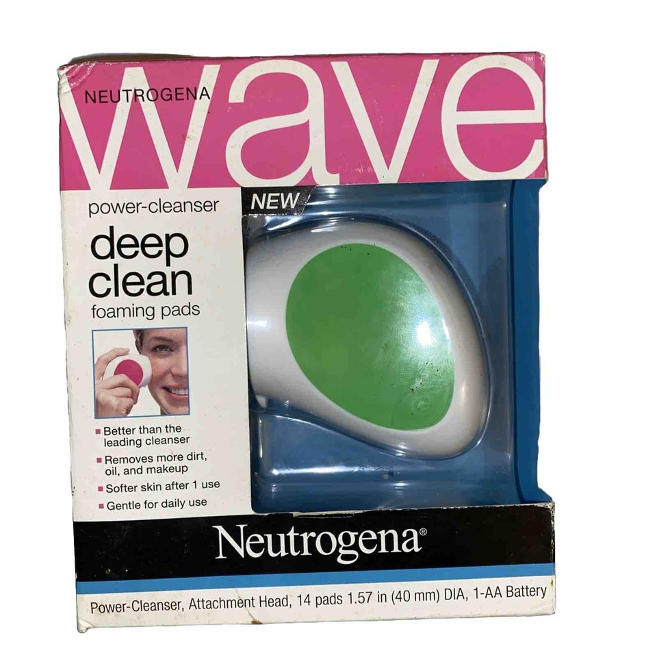 Neutrogena Wave Power-Cleanser Deep Clean Foaming Pads Rare Hard To ...