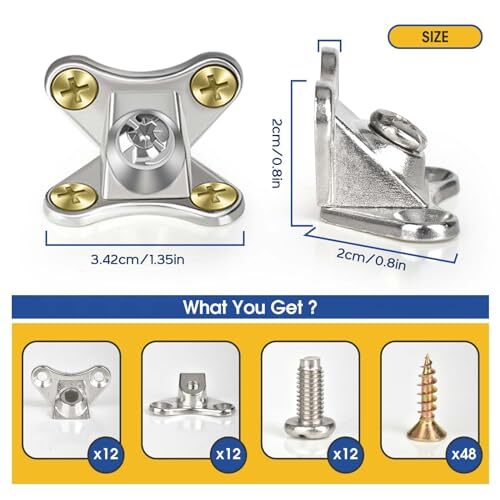 12 Pack L Bracket Detachable Corner Brace Removable Butterfly Corner ...