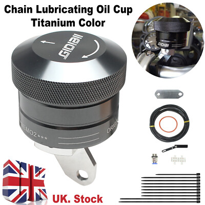 Universal Motorcycle Chain Oiler Tank Cup Automatic Oiling lubricating ...