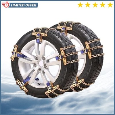Universal Snow Tire Chains for Cars & SUVs – Anti-Skid Alloy Steel ...
