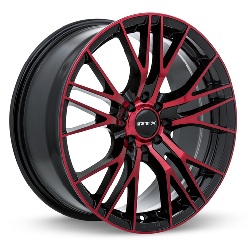 17x7.5 RTX Vertex Black Machined Red Wheels 5x4.5 (40mm) Set of 4 | eBay