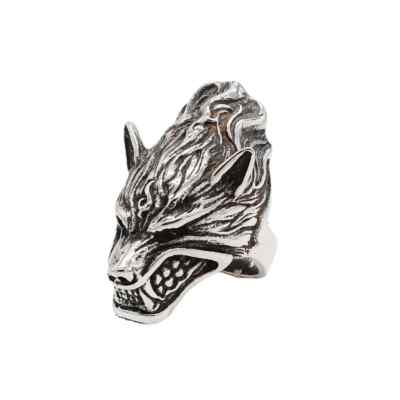 Stainless Steel Wolf Head Ring - Sizes 7, 8, 9, 10, 11, 12 | eBay