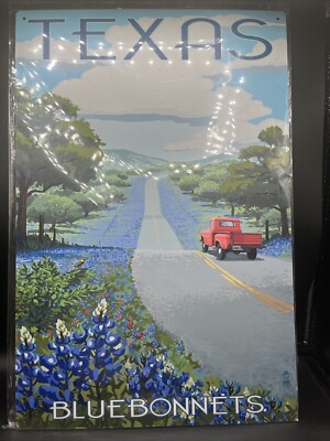 Texas Bluebonnet Tin Sign.st1 | eBay