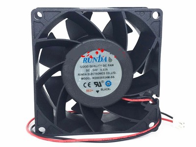 1Pcs RUNDA RD8038S24M-SS 8038 8CM 24V 0.33A Inverter Cooling Fan 2-wire ...
