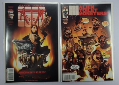 Alien Toilet Monsters #1 cover A & B set Unread 1st print Omnimorphic ...
