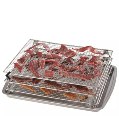 Cabela’s 3 Tier Jerky Tray Folding Racks & Tray Non-Stick Beef Jerky ...