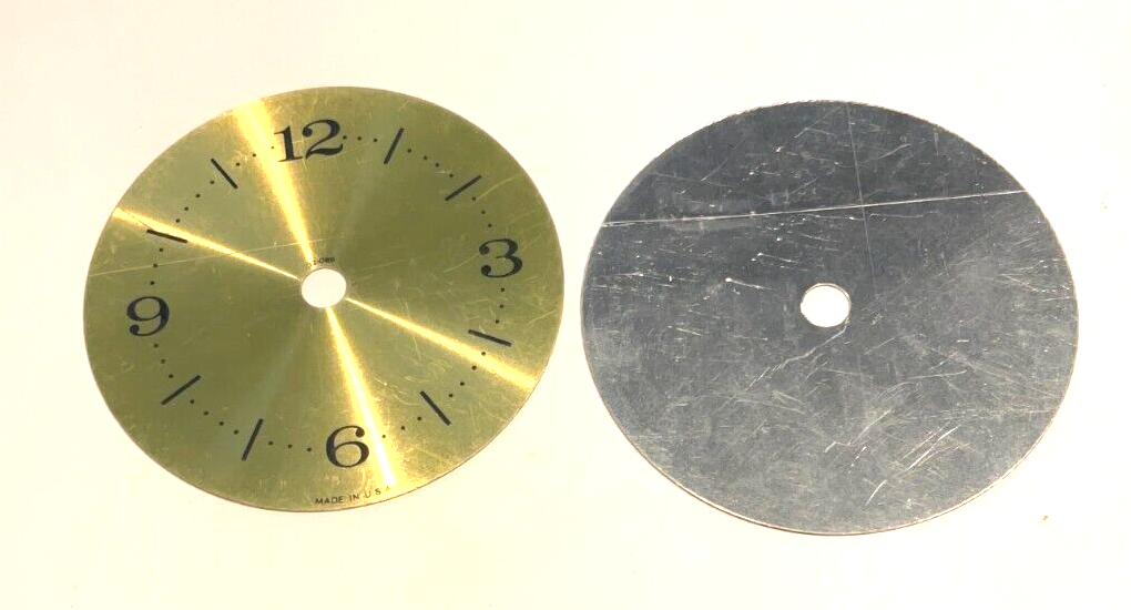 Nos "Burwood" "BRUSHED GOLD TONE" Clock Dial, Aluminum ,4 1/4" | eBay