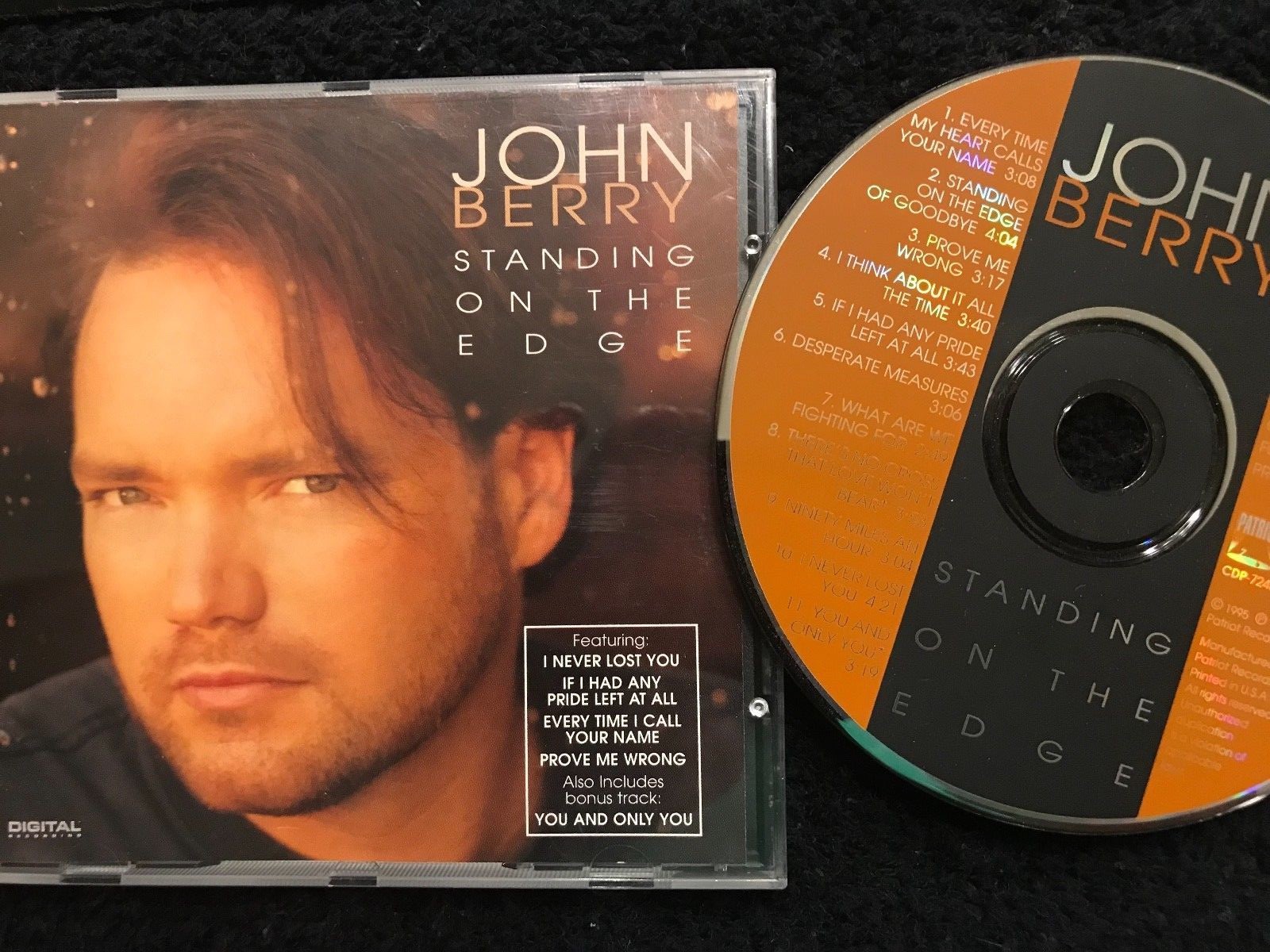 RARE JOHN BERRY CD-"Standing On The Edge"-1995-11 songs-Patriot Records-EX 724382849520| eBay