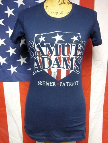 SAMUEL ADAMS small T shirt beer Boston ale Brewer Patriot new ...