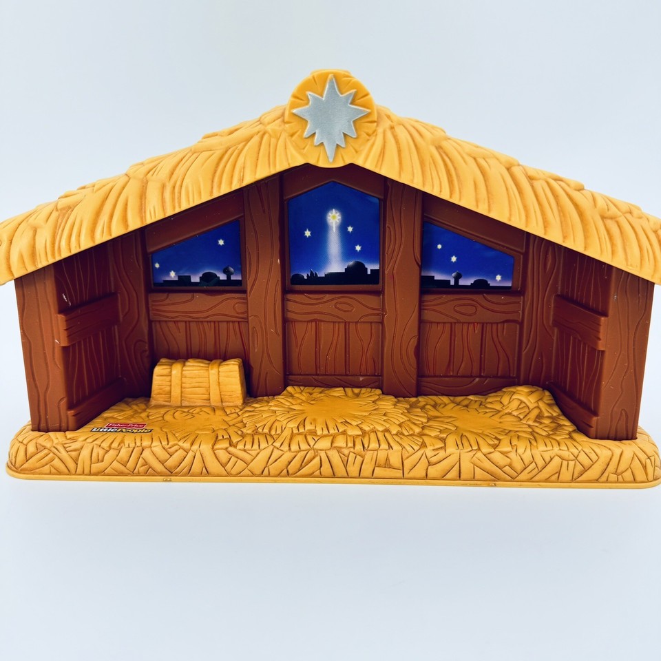 Fisher Price Little People Nativity Manger Jesus Mary Joseph Angel Wise ...