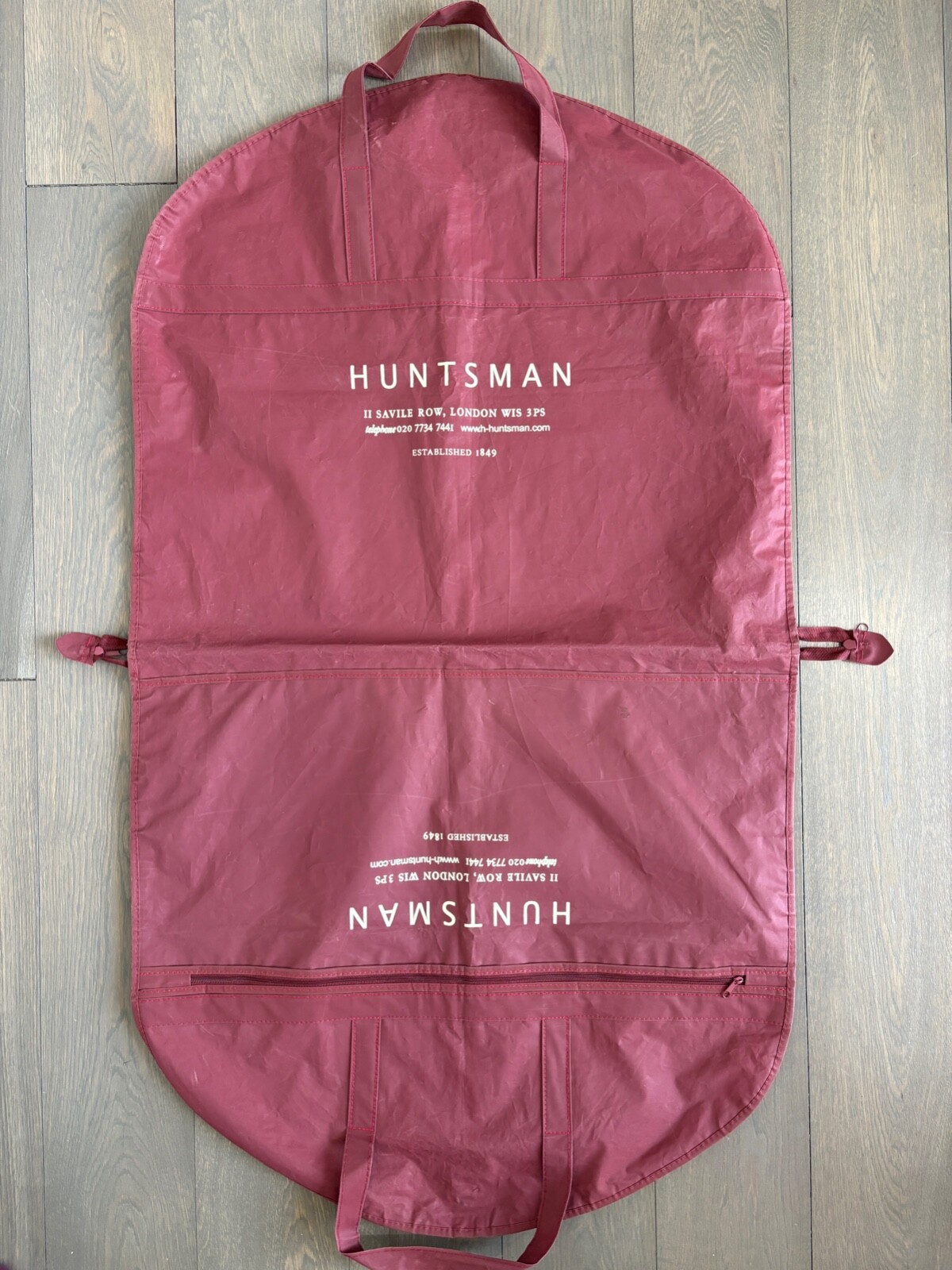 H Huntsman Savile Row Suit Garment Travel Carrier Bag… - Gem