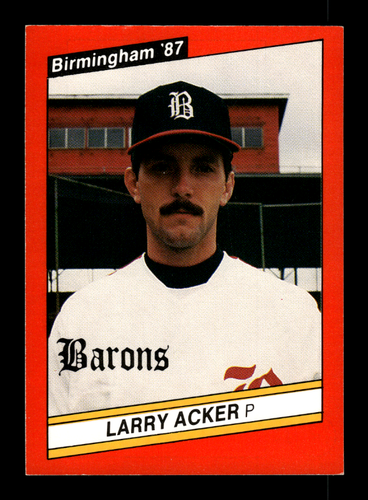 1987 Best # 8 Larry Acker Card (ML) Birmingham Barons Chicago White Sox ...