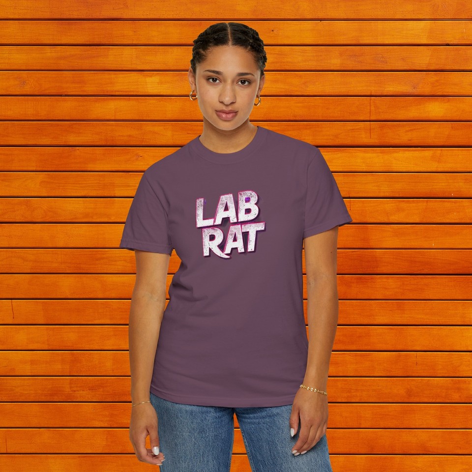Comfort Colors Lab Rat Graphic T-Shirt, Fun Urban Streetwear Top | eBay