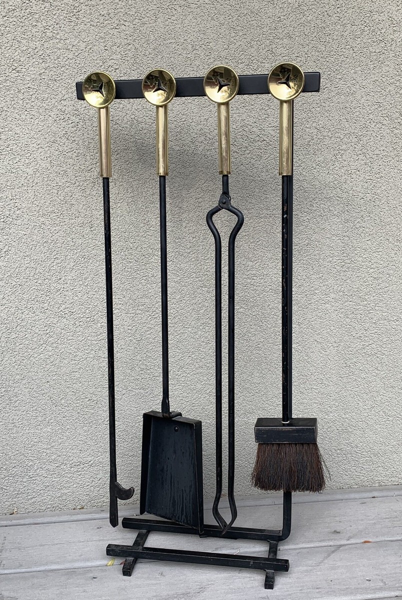 Lot 4 Mid Century Modern Fireplace Tool Set