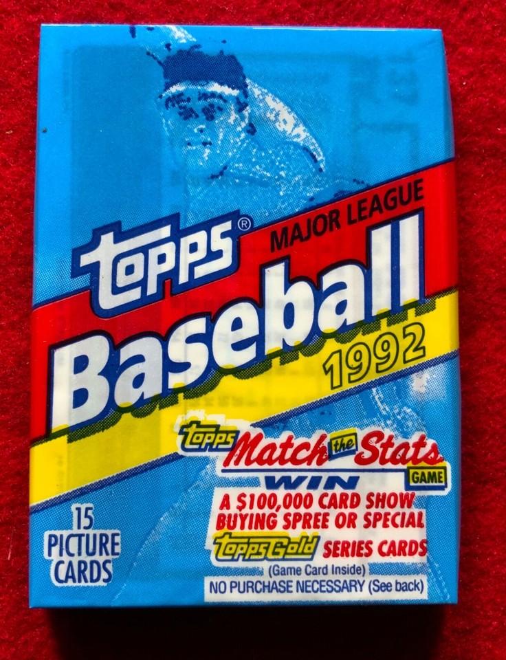 1982 1983 1984 1985 1986 1989 1991 1992 TOPPS BASEBALL CARD WAX ...