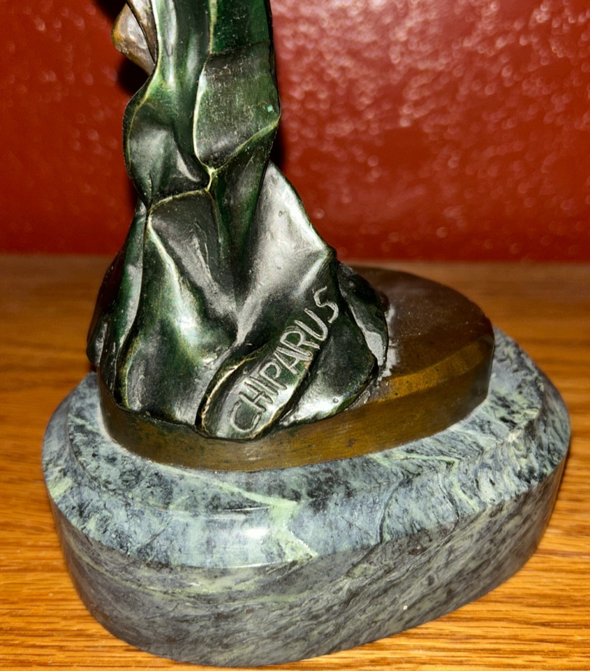 BRONZE STATUE LADY DANCER D.H. CHIPARUS Art Deco 1940'S Excellent ...
