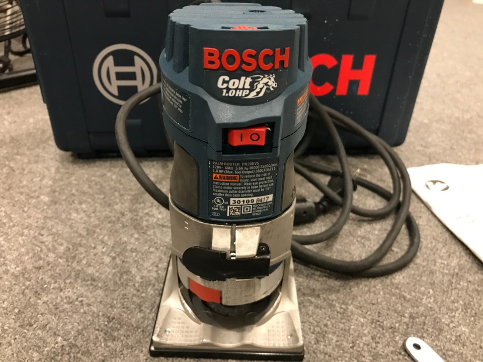Bosch PR20EVS Colt 1.0HP 120V Corded Palm Router W/Case | eBay