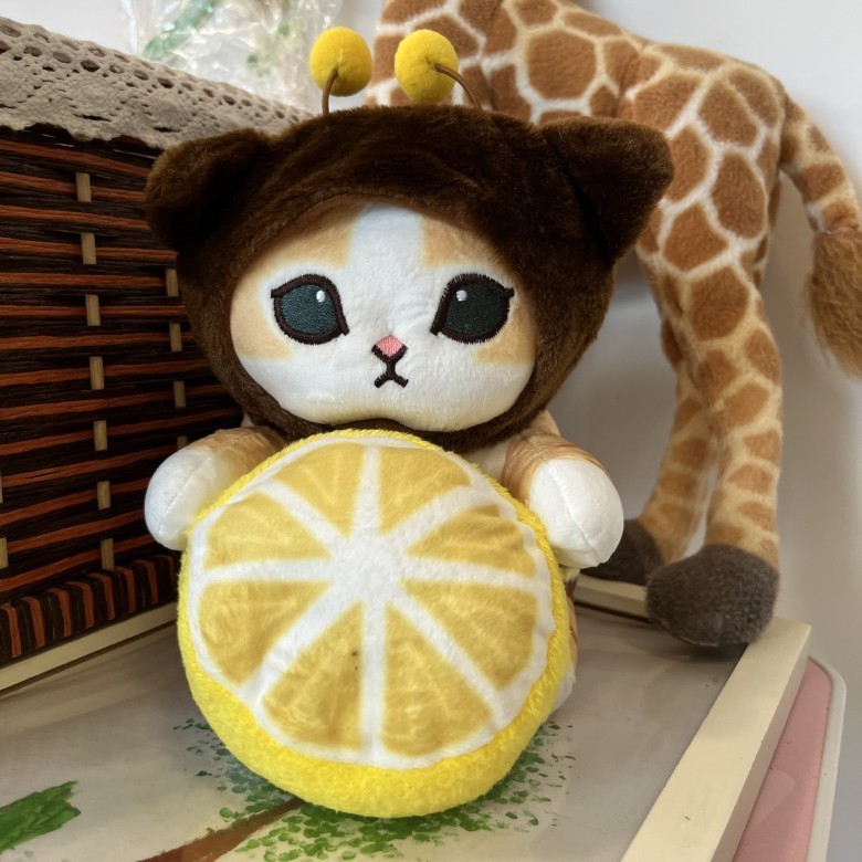 Shark Cat Costume Plush Keychain With Stberry And Lemon Designs For Kid ...