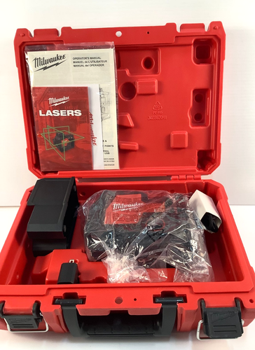 Milwaukee 3522-21 Green Laser Level 100ft Cross Line & Plumb Points ...