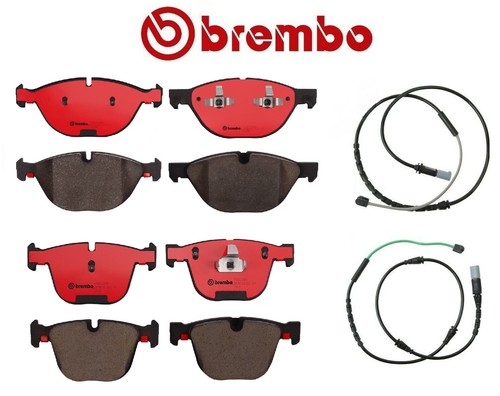 For BMW E70 E71 X5 X6 xDrive50i Front & Rear Brake Pad Set & Sensors ...