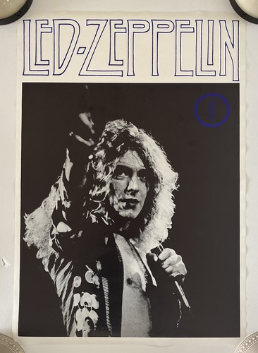Vintage Blacklight Poster Original Led Zeppelin Robert Plant Concert ...